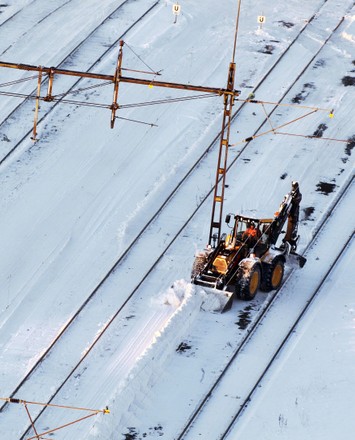 Snow Removal Train Tracks Central Station Editorial Stock Photo - Stock ...