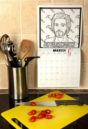Sick Calendar Featuring Face Different Murderer Editorial Stock Photo ...