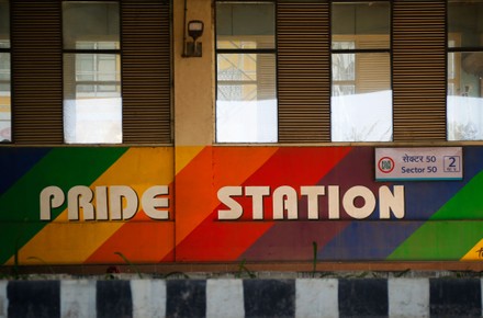The Pride metro station, Noida, Uttar pradesh, India - 17 Dec 2021 ...
