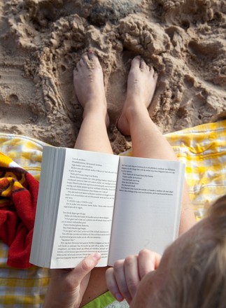 Someone Reading Book On Beach Editorial Stock Photo - Stock Image ...
