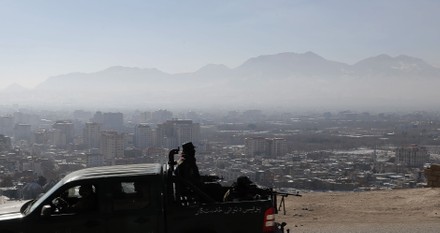 Taliban Patrol Backdrop Skyline Over Kabul Editorial Stock Photo ...
