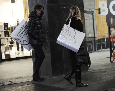 Simone Inzaghi with wife Gaia Lucariello shopping, Milan, Italy - 15 ...