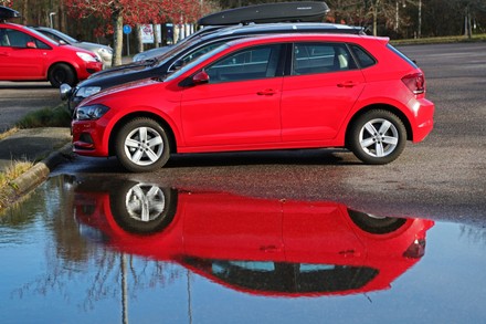 Red Car Reflected Water Editorial Stock Photo - Stock Image | Shutterstock