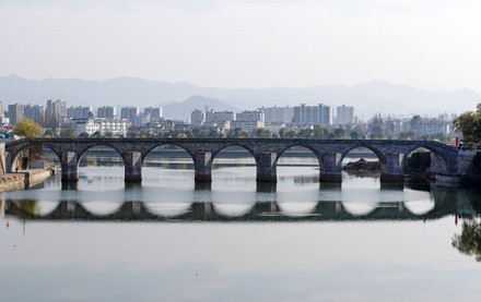 Photo Shows Repaired Zhenhai Bridge Tunxi Editorial Stock Photo - Stock ...