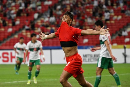 Ikhsan Fandi Singapore Celebrates After Scoring Editorial Stock Photo ...