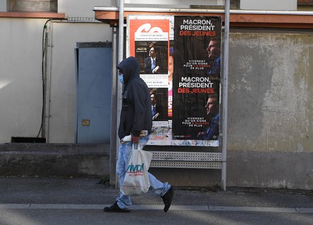 Emmanuel Macron Posters - 22 Dec 2021 Stock Pictures, Editorial Images ...