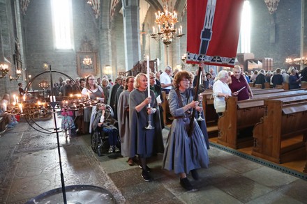 Worship Vadstena Abbey Church Vadstena Sweden Editorial Stock Photo ...