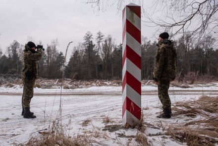 Polish Border Guards Patrol Polishbelarusian Border Editorial Stock ...