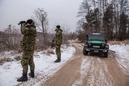 Polish Border Guards Patrol Polishbelarusian Border Editorial Stock ...