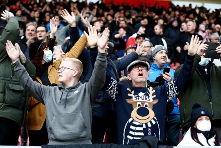 Tottenham Fans Sing Before Kick Off Editorial Stock Photo - Stock Image ...