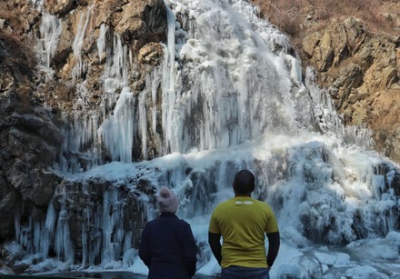 View Frozen Waterfall Srinagar India On Editorial Stock Photo - Stock ...
