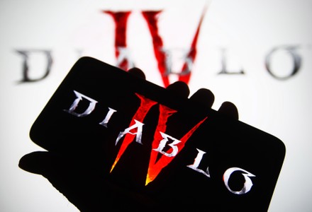 This Photo Illustration Diablo Iv Logo Editorial Stock Photo - Stock ...