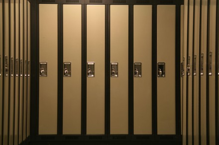 Metal Lockers Corridor School Toronto Ontario Editorial Stock Photo ...