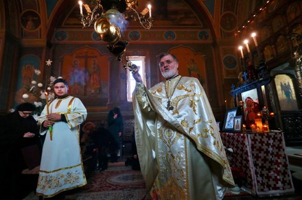 Romanian Orthodox Priest Spreads Incense Smoke Editorial Stock Photo ...