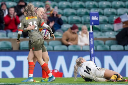 Heather Cowell Harlequins Celebrates Teammates After Editorial Stock ...