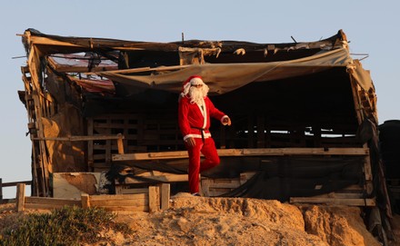 Palestinian Christian Man Dressed Santa Claus Editorial Stock Photo ...