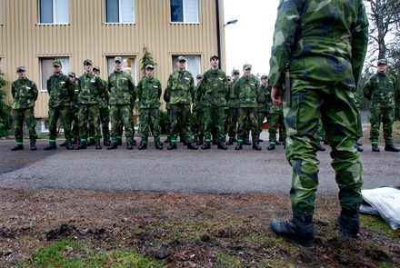 Lineup Conscripts Swedish Armed Forces Kvarns Editorial Stock Photo ...