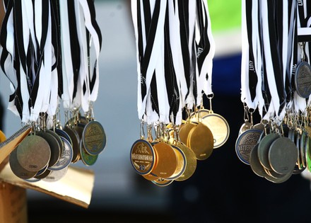 Medals Cyclists After Finish Line Cycling Editorial Stock Photo - Stock ...