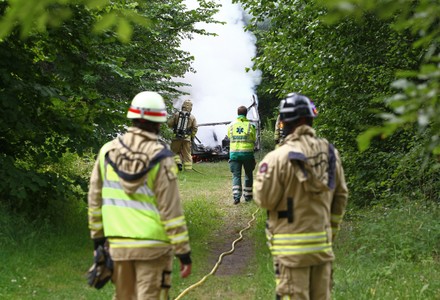 Fire Caravan Staffanstorp Motala Sweden Rescue Editorial Stock Photo ...