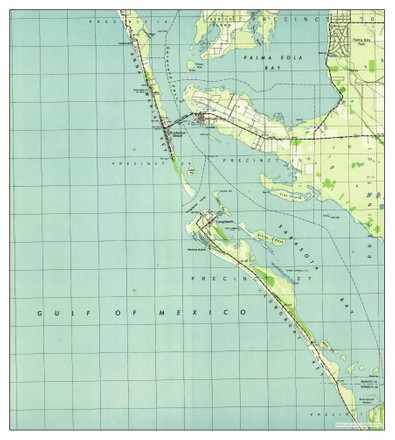 Usa Timeless Maps Bradenton Beach Florida Editorial Stock Photo - Stock ...
