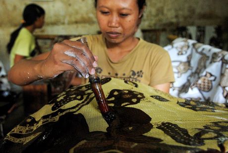Indonesia Women Hold Traditional Pens Called Editorial Stock Photo ...