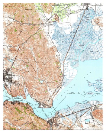 Usa Timeless Maps Carquinez Strait California Editorial Stock Photo ...