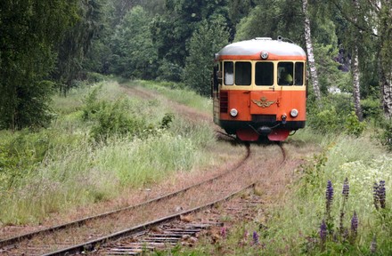 Rail Bus On Narrowgauge Railway Hultsfred Editorial Stock Photo - Stock ...