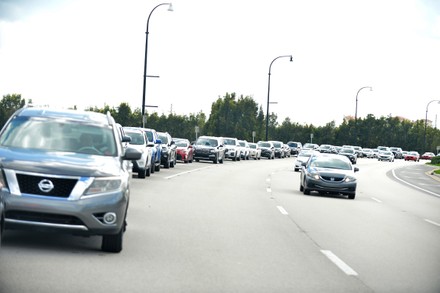 Long Cars Lines Forms Broward County Editorial Stock Photo - Stock ...