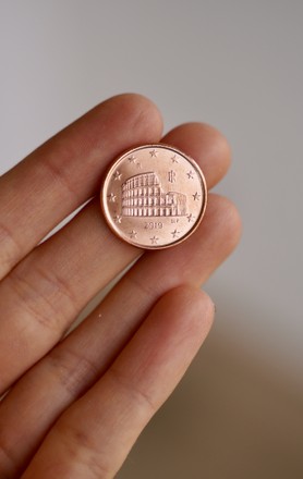Colosseum Pattern Seen On Back 5cent Editorial Stock Photo - Stock ...