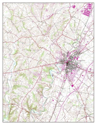 Usa Timeless Maps Chambersburg Pennsylvania Map Editorial Stock Photo ...