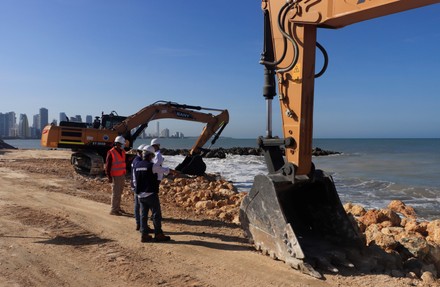 View Coastal Protection Works That Being Editorial Stock Photo - Stock ...