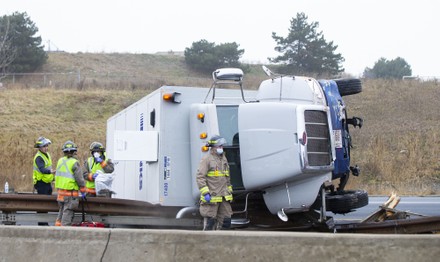 First Responders Work Scene Truck Crash Editorial Stock Photo - Stock Image | Shutterstock