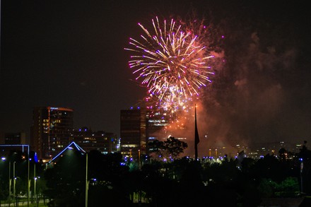 Firework Shows Lightup Night First January Editorial Stock Photo ...