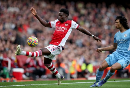 Bukayo Saka Arsenal Controls Ball Under Editorial Stock Photo - Stock ...