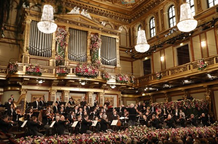Vienna Philharmonic Orchestra Under Baton Conductor Editorial Stock ...