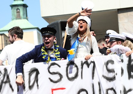 Happy Swedish Students On Graduation Day Editorial Stock Photo - Stock ...