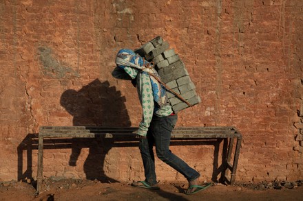 Migrant Workers Brick Factory Pharping On Editorial Stock Photo - Stock ...