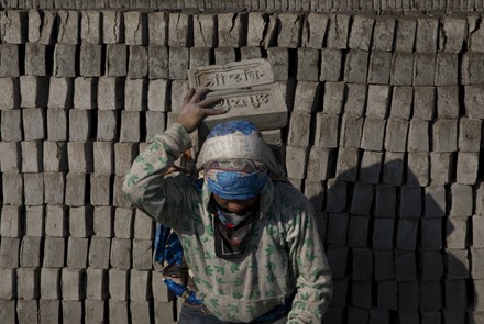 Migrant Workers Brick Factory Pharping On Editorial Stock Photo - Stock ...