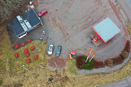 Aerial View Boxholm Sweden Picture Road Editorial Stock Photo - Stock ...