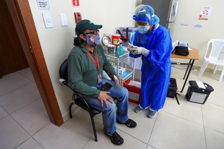 Man Undergoes Pcr Test Detect Coronavirus Editorial Stock Photo - Stock ...