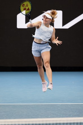 Daria Saville Australia Plays Forehand During Editorial Stock Photo ...