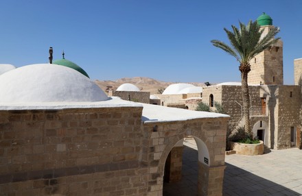 A general veiw show the holy mosque of Nabi Musa, where the tomb of ...