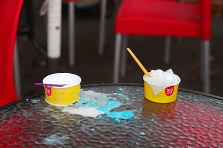 Gb Glace Ice Cream On Table Editorial Stock Photo - Stock Image ...
