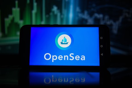 This Photo Illustration Opensea Logo Displayed Editorial Stock Photo ...