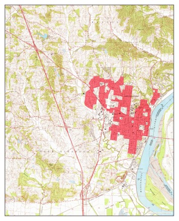 Usa Timeless Maps Cape Girardeau Missouri Editorial Stock Photo - Stock ...