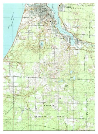 Usa Timeless Maps Manistee Michigan Map Editorial Stock Photo - Stock ...