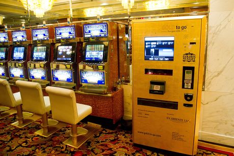 'Gold To Go' ATM, which dispenses gold in exchange for cash, at the ...