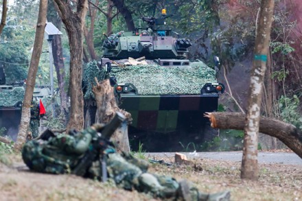 Cm34 Armoured Vehicles Approach During Army Editorial Stock Photo ...
