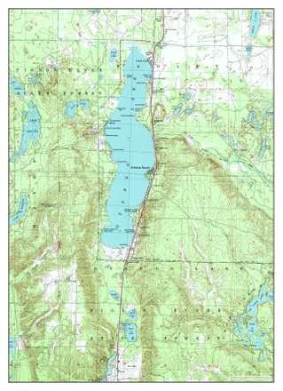 Usa Timeless Maps Otsego Lake Michigan Editorial Stock Photo - Stock ...