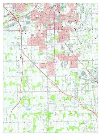 Usa Timeless Maps Flint South Michigan Editorial Stock Photo - Stock ...